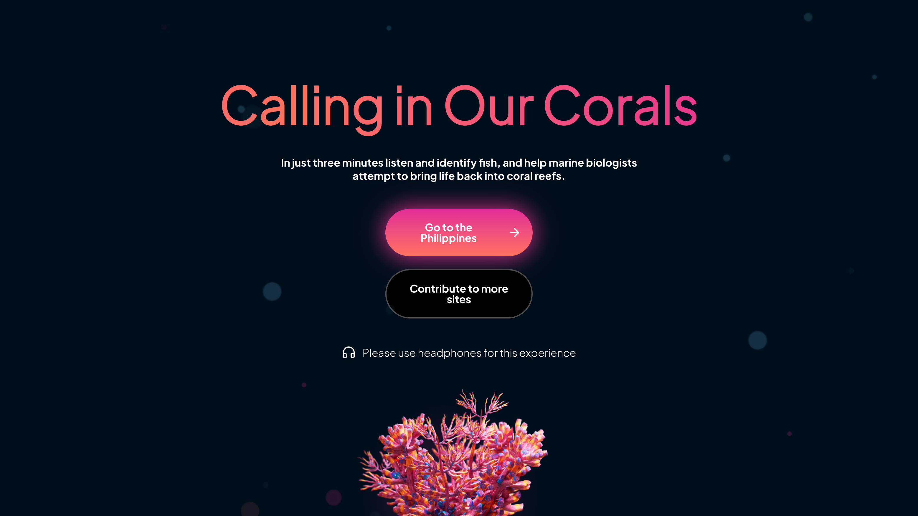 Calling in our Corals by Professor Steve Simpson, Mary Shodipo and Dave Erasmus - Experiments ...